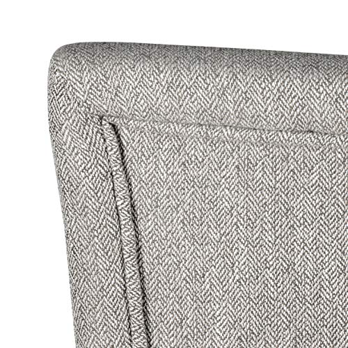 HomePop Parsons Classic Upholstered Accent Dining Chair, Single Pack, Light Grey