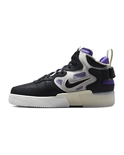 Nike Air Force 1 Mid React Men's Shoes, Off Noir/Off Noir-Action Grape, 11 M US