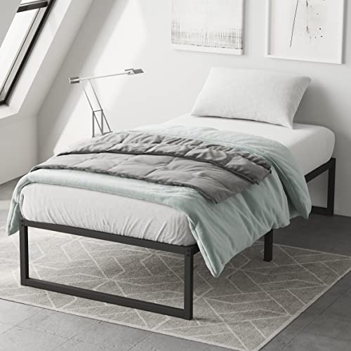 Richwanone 14 inch Twin XL Platform Bed Frame Heavy Duty Metal Mattress Foundation with Steel Slat Support, No Box Spring Needed, Easy Assembly, Black