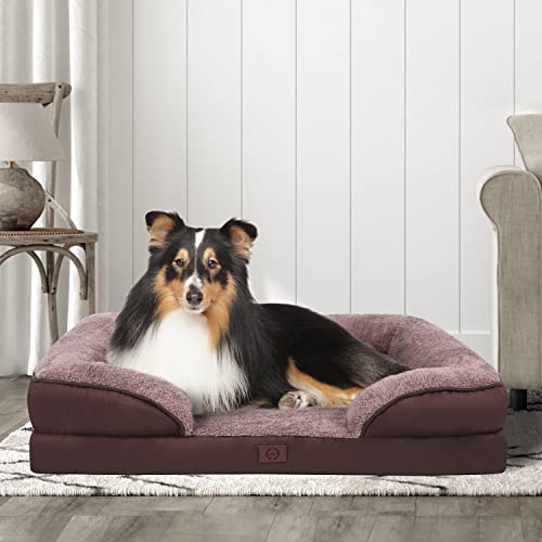 Large Orthopedic Foam Dog Bed for Small, Medium, Large and Extra Large Dogs/Cats Up to 40/70/100lbs - Orthopedic Egg-Crate Foam with Removable Washable Cover - Water-Resistant Pet Bed