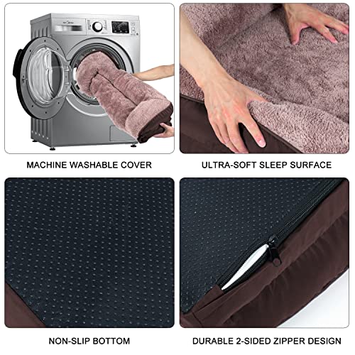 Large Orthopedic Foam Dog Bed for Small, Medium, Large and Extra Large Dogs/Cats Up to 40/70/100lbs - Orthopedic Egg-Crate Foam with Removable Washable Cover - Water-Resistant Pet Bed