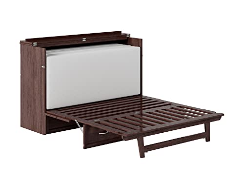 AFI Deerfield Murphy Bed Chest with Charging Station, Queen, Burnt Amber