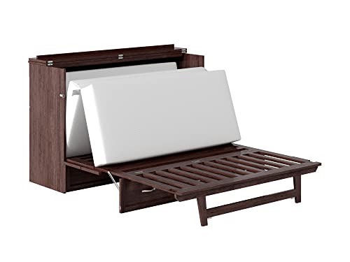 AFI Deerfield Murphy Bed Chest with Charging Station, Queen, Burnt Amber