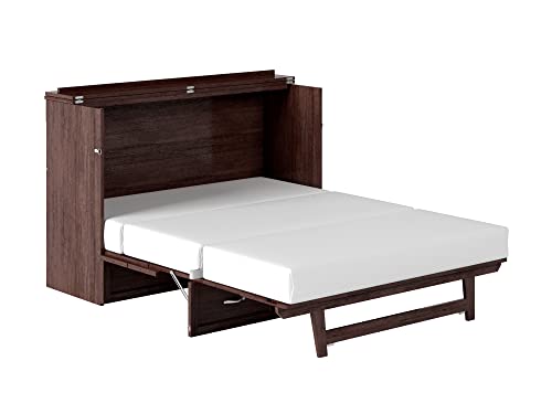 AFI Deerfield Murphy Bed Chest with Charging Station, Queen, Burnt Amber