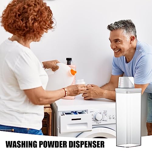 Laundry Detergent Dispenser, Washing Powder Clear Bottles, Laundry Room Washing Powder Bottles, Large Capacity Empty Laundry Refill Bottles, Storage Containers for Soap Detergents Washing Powder
