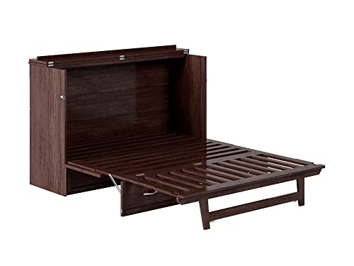 AFI Deerfield Murphy Bed Chest with Charging Station, Queen, Burnt Amber