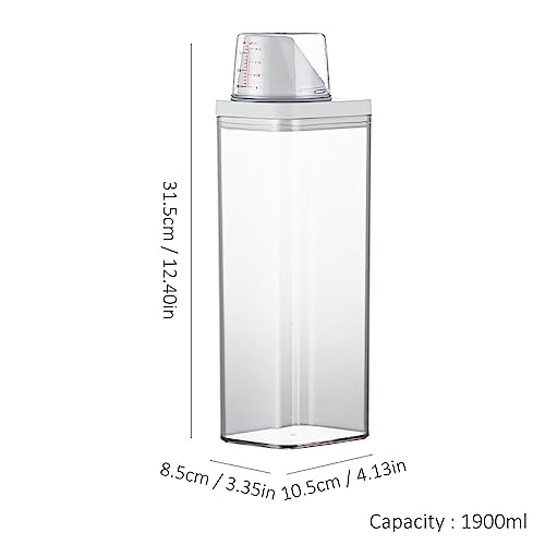 Laundry Detergent Dispenser, Washing Powder Clear Bottles, Laundry Room Washing Powder Bottles, Large Capacity Empty Laundry Refill Bottles, Storage Containers for Soap Detergents Washing Powder