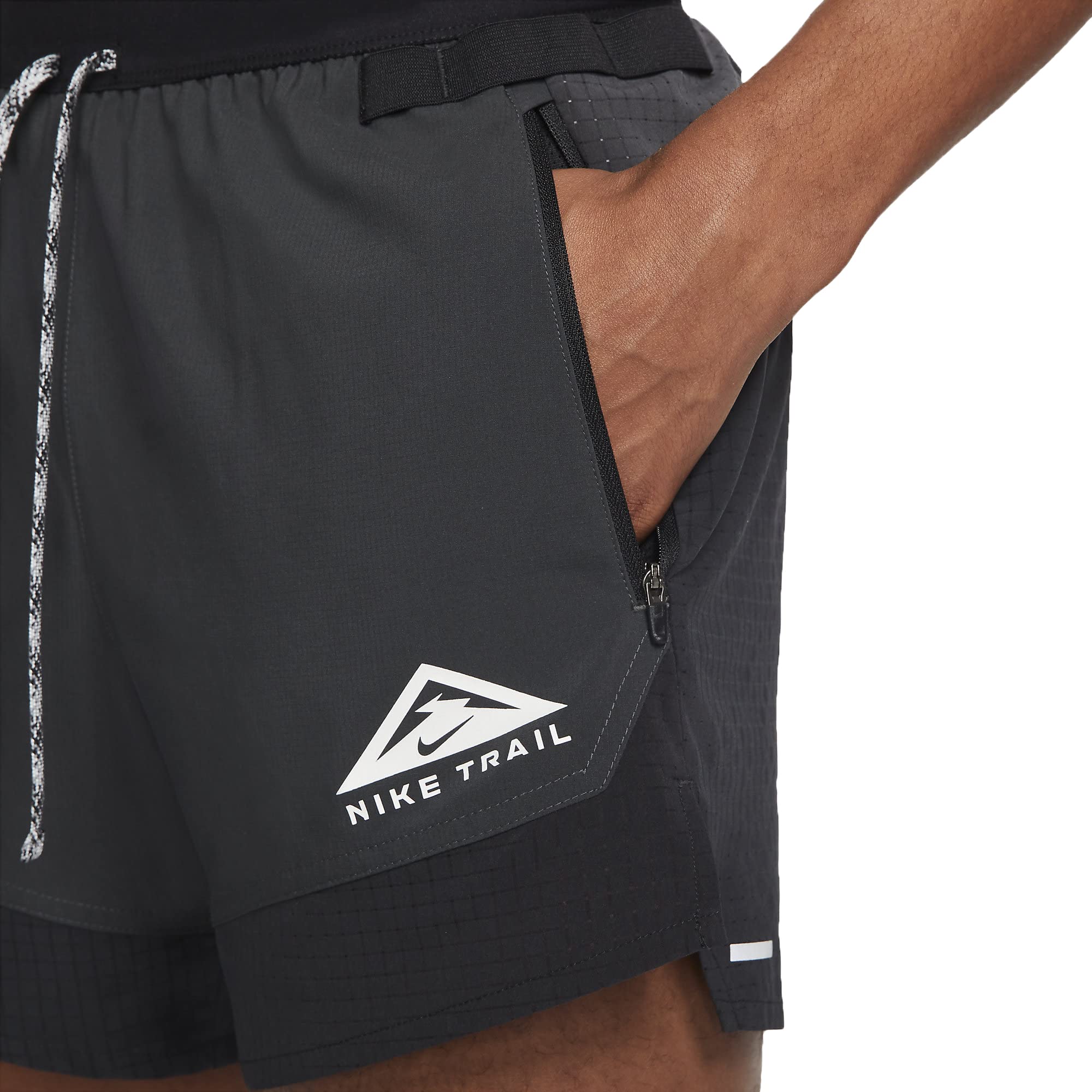 Nike Dri-FIT Flex Stride Men's Trail Shorts (as1, Alpha, m, Regular, Regular, Black/Dark Smoke Grey/White)