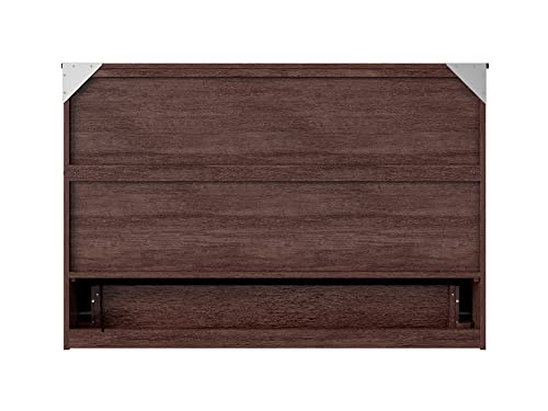 AFI Deerfield Murphy Bed Chest with Charging Station, Queen, Burnt Amber
