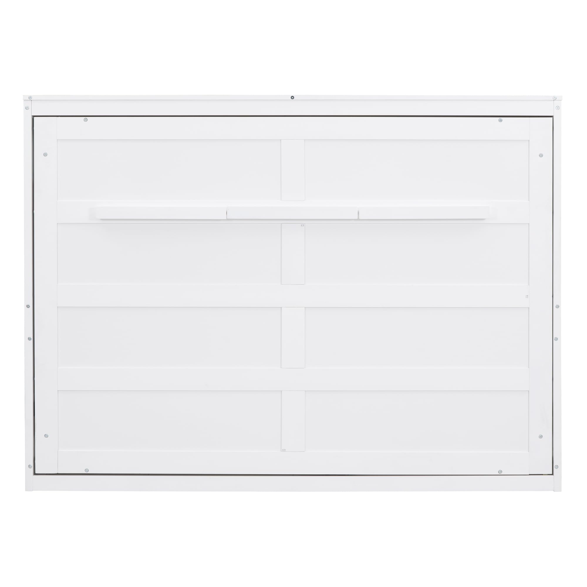 Harper & Bright Designs Full Size Murphy Bed Wall Bed Space-Saving for Multipurpose Guest Room or Home Office, White