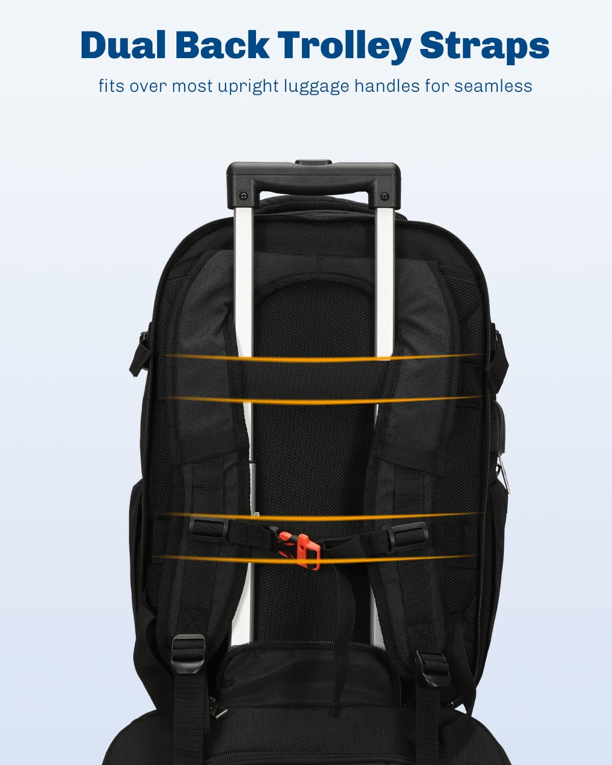 Hynes Eagle 2 in 1 Travel Backpack 22 inches Carry on Luggage 63L Rolling Backpack for Men Women with Packing Cubes 3PCS Set
