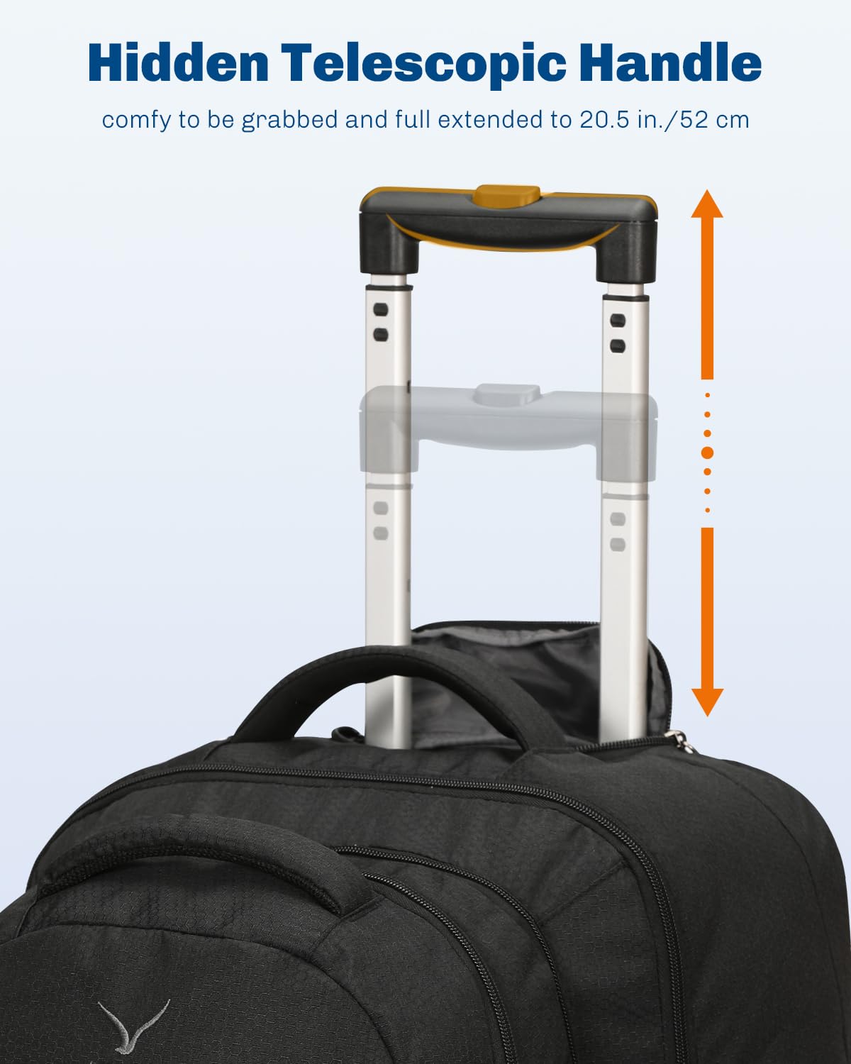Hynes Eagle 2 in 1 Travel Backpack 22 inches Carry on Luggage 63L Rolling Backpack for Men Women with Packing Cubes 3PCS Set