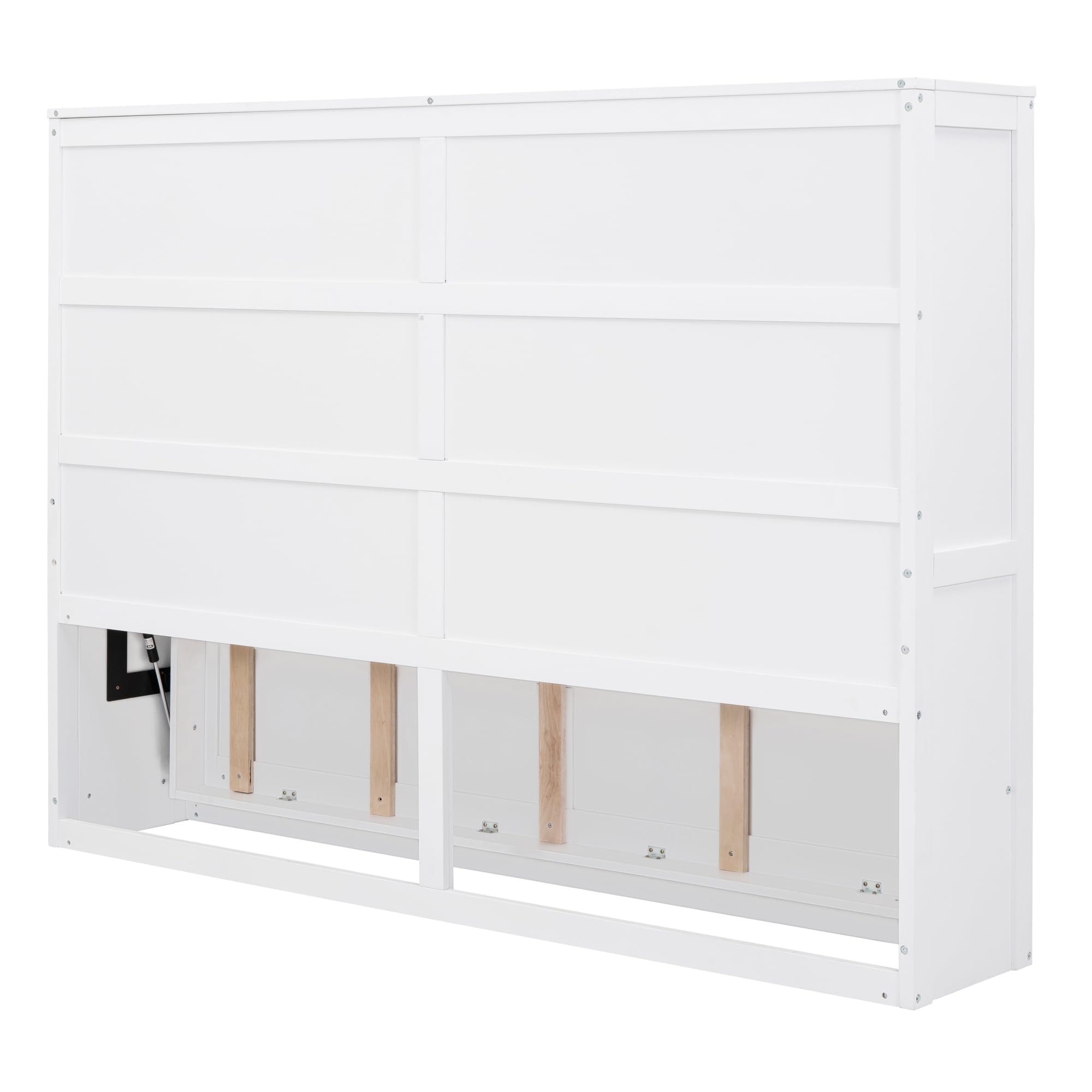 Harper & Bright Designs Full Size Murphy Bed Wall Bed Space-Saving for Multipurpose Guest Room or Home Office, White