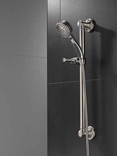 Delta Faucet 9-Spray ADA-Compliant Slide Bar Hand Held Shower with Hose, Stainless 51900-SS