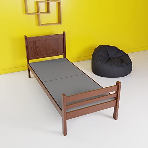 Greaton 2-Inch Wood Split Fully Assembled Bunkie Board for Mattress/Bed Support, Twin, Grey