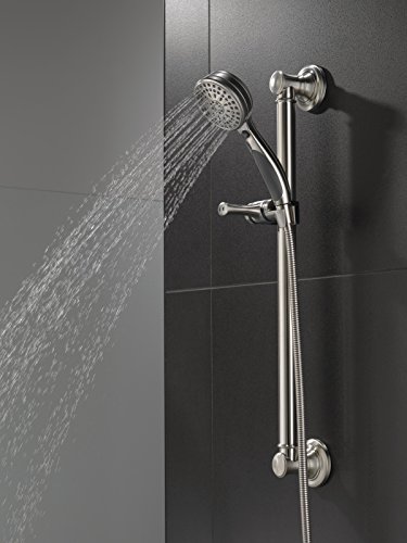 Delta Faucet 9-Spray ADA-Compliant Slide Bar Hand Held Shower with Hose, Stainless 51900-SS