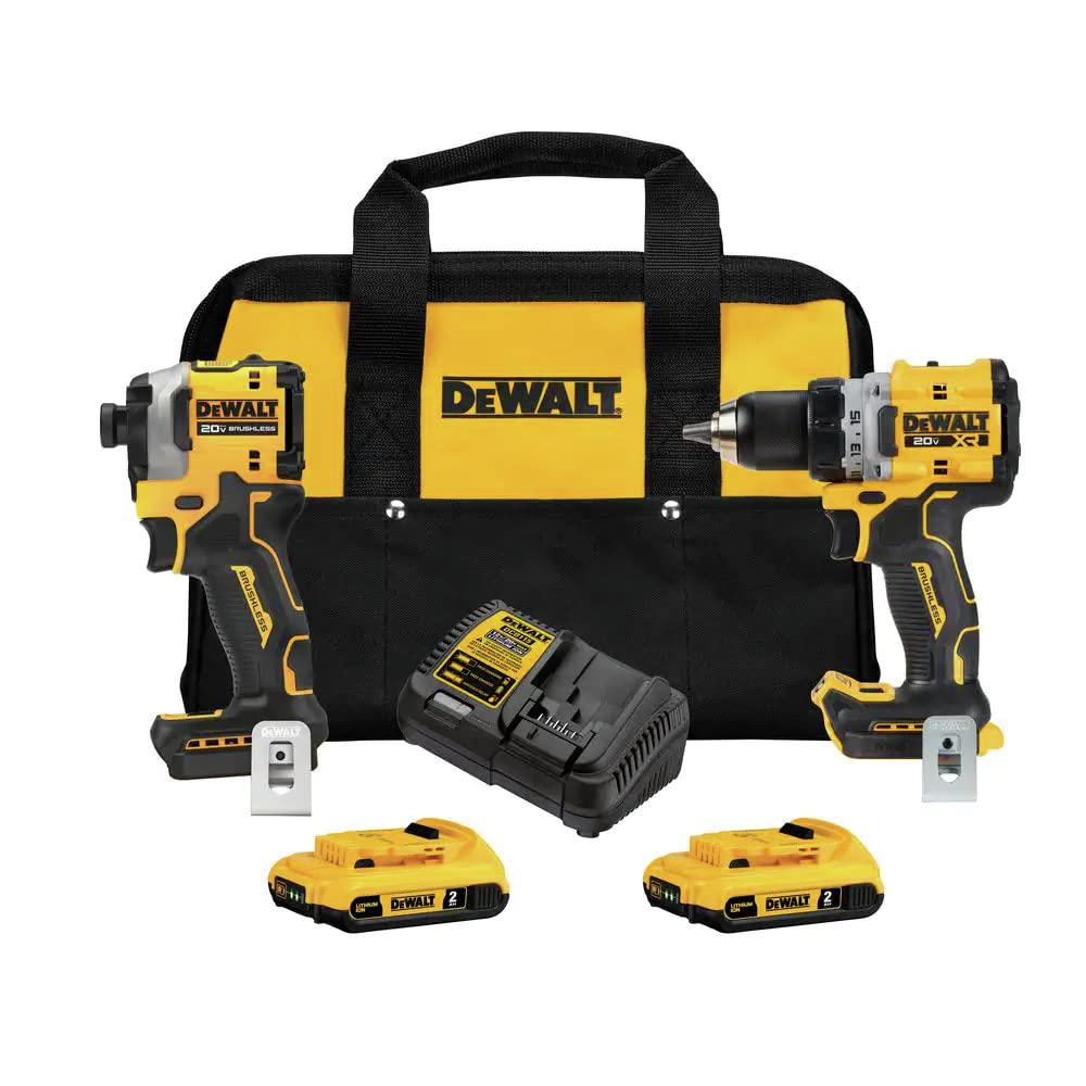 DEWALT - DCK2051D2 20V MAX XR Brushless Lithium-Ion 1/2 in. Cordless Drill Driver and Impact Driver Combo Kit with (2) Batteries