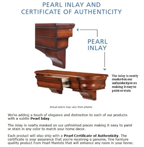 Pearl Mantels 412-60-50 Shenandoah Pine 60-Inch Fireplace Mantel Shelf, Rustic Medium