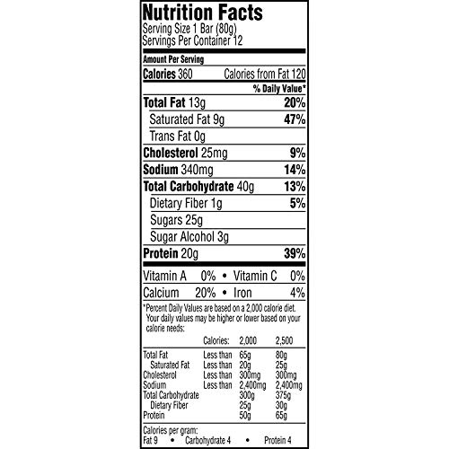 Gatorade Whey Protein Recover Bars, Peanut Butter Chocolate, 2.8 ounce bars, 6 Count