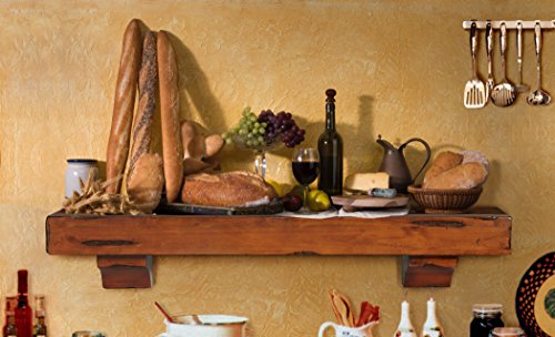 Pearl Mantels 412-60-50 Shenandoah Pine 60-Inch Fireplace Mantel Shelf, Rustic Medium