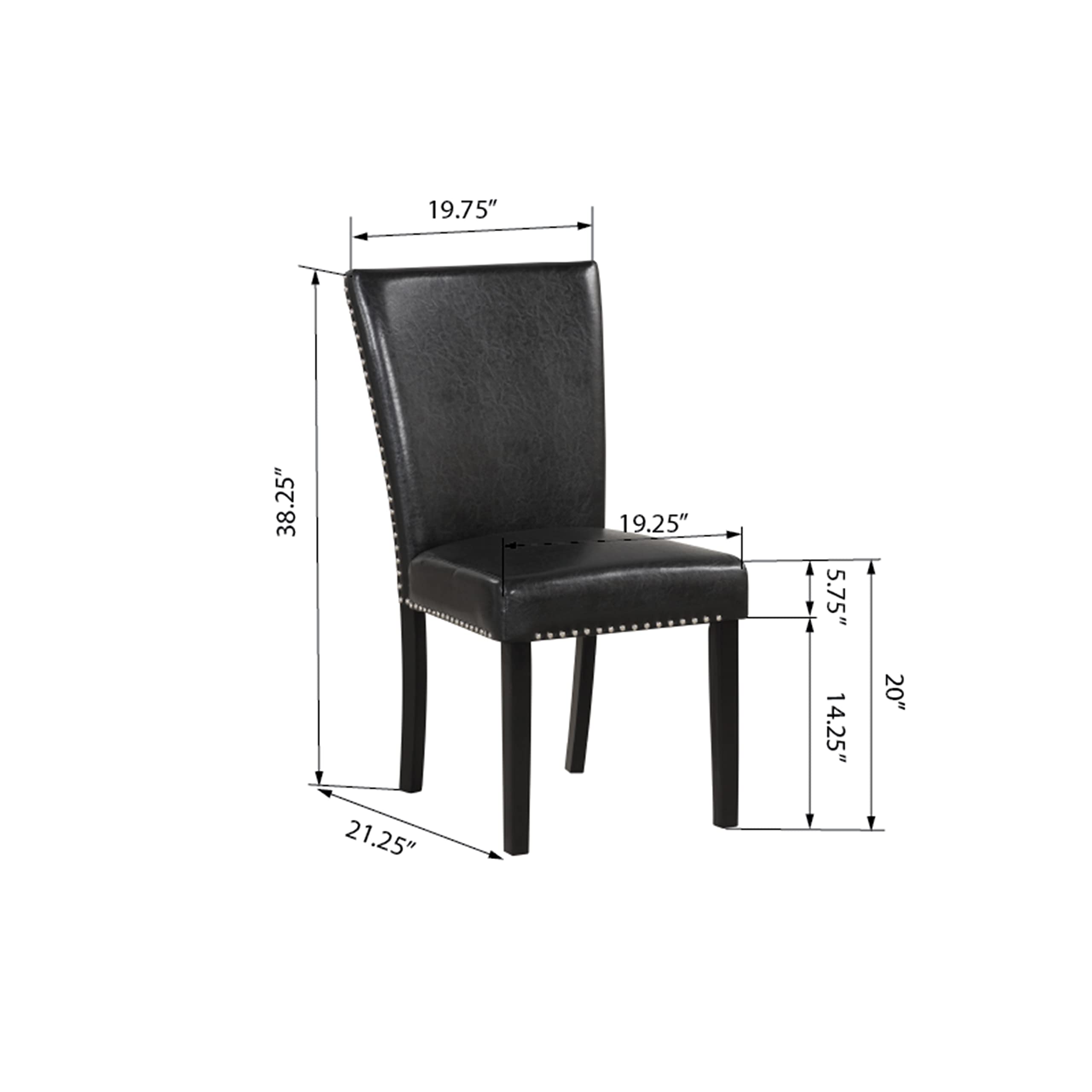 Lifeand 6-Piece Dining Set with 1 Faux Marble Top Table,4 Upholstered Seats and 1 Bench,Black