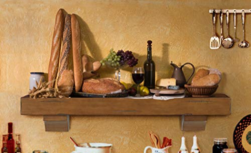Pearl Mantels 412-60-50 Shenandoah Pine 60-Inch Fireplace Mantel Shelf, Rustic Medium
