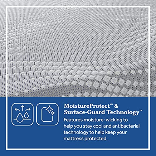 Sealy Gel Foam Posturepedic Hybrid Paterson Medium Feel Mattress, Queen,White