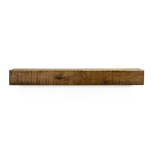 Dogberry Collections Rustic Mantel Shelf, 60 in, Aged Oak