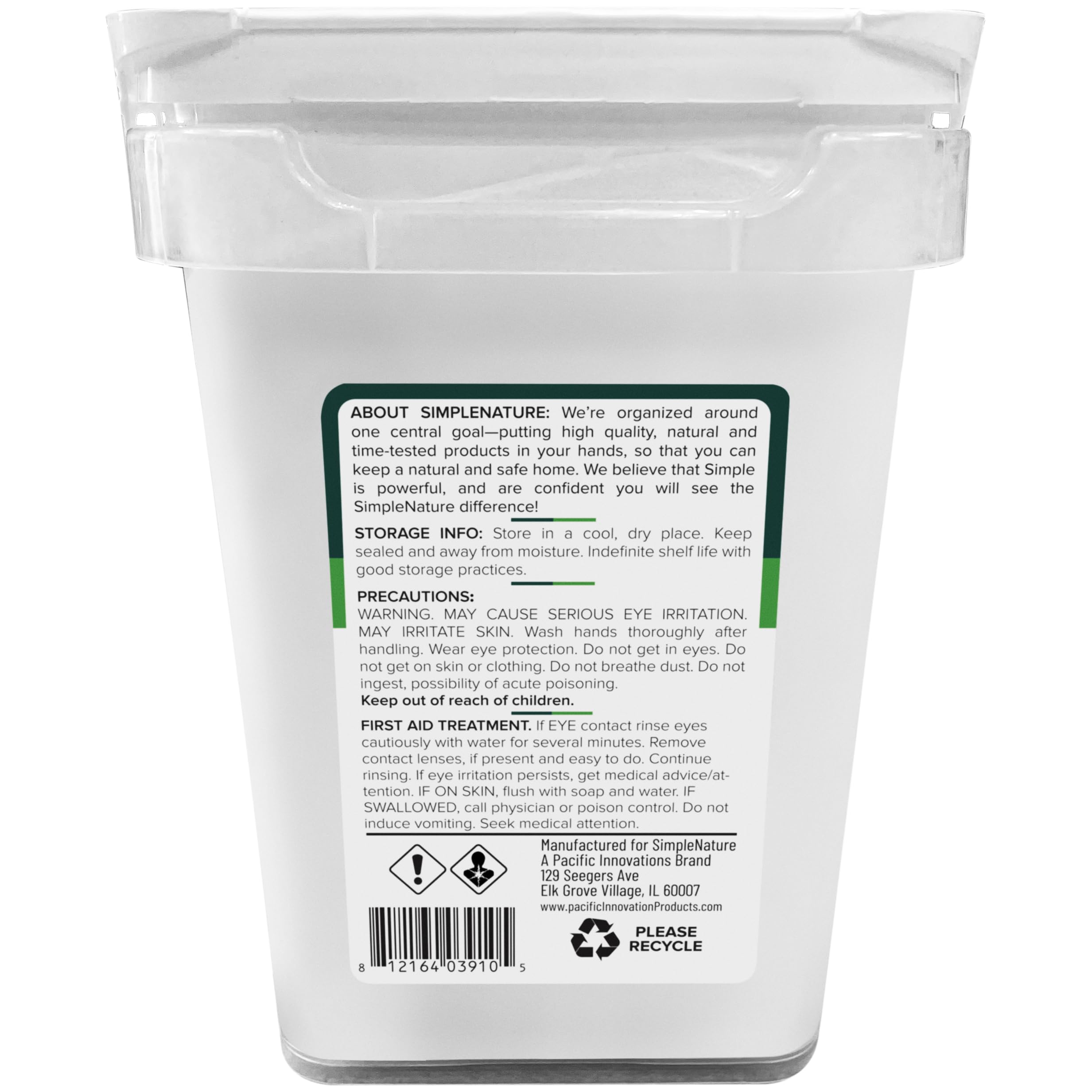 SimpleNature All Natural Borax Powder - 8 lbs - Multipurpose Cleaner, Laundry Detergent Booster & Deodorizer
