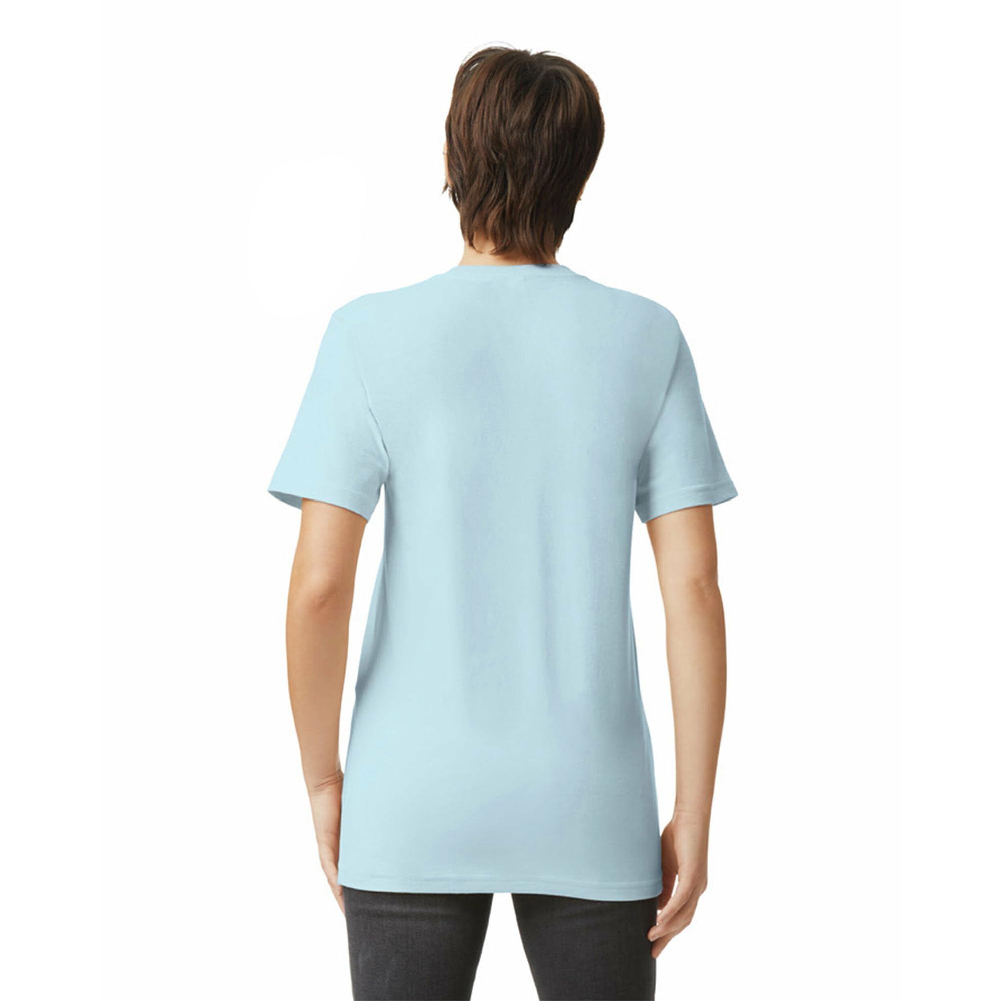 American Apparel Fine Jersey T-Shirt, Style G2001, Multipack, Powder Blue (2-Pack)
