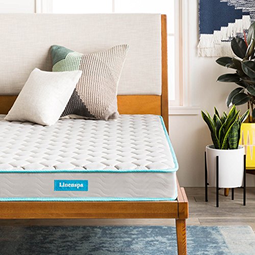 Linenspa 6-Inch Innerspring Mattress - Twin XL + 14-Inch Folding Platform Bed Frame
