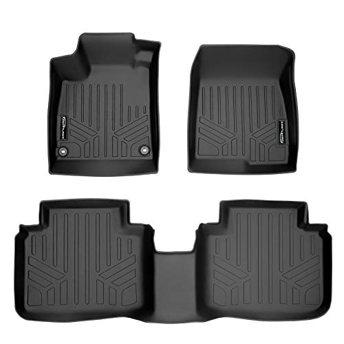 SMARTLINER Custom Fit Floor Mats 2 Row Liner Set Black Compatible with 2018-2022 Honda Accord - All Models