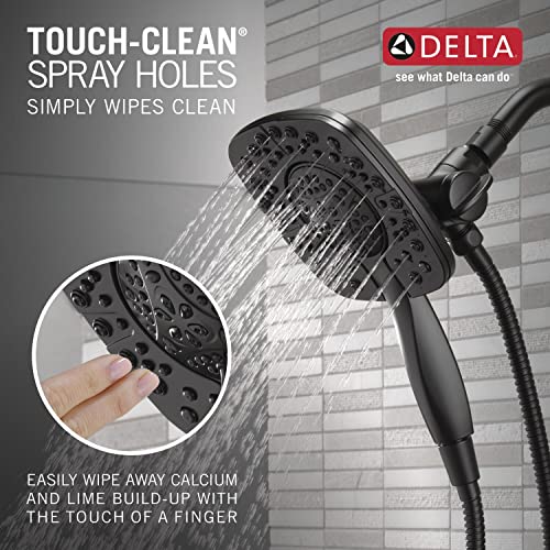 Delta Faucet Ashlyn 17 Series Dual-Handle Delta Shower Trim Kit with In2ition 2-in-1 Shower Head with Handheld Spray, Matte Black Shower Fixture, Matte Black T17264-BL-I (Valve Not Included)