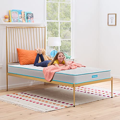 Linenspa 6-Inch Innerspring Mattress - Twin XL + 14-Inch Folding Platform Bed Frame