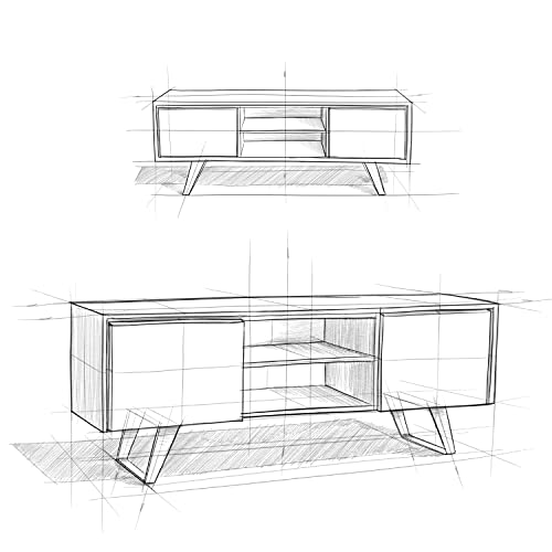 SIMPLIHOME Lowry SOLID WOOD Universal TV Media Stand, 63 inch Wide, Modern Industrial, Living Room Entertainment Center with Storage, for Flat Screen TVs up to 70 inches in Distressed Grey
