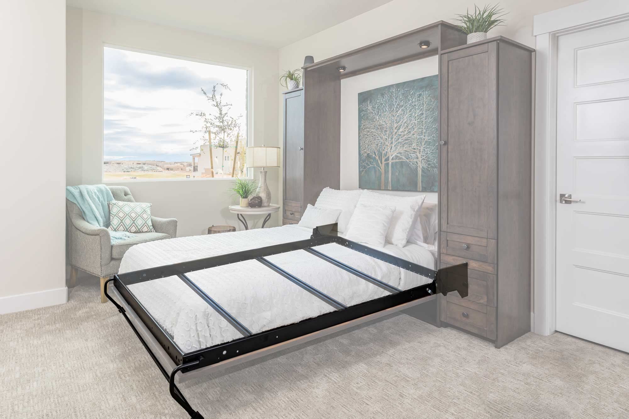 Wilding Wallbeds Murphy Bed Mechanism Kit Vertical Wall Bed, DIY Frame Hardware for Folding Cabinet, Easy to Build Hidden Bed (King)