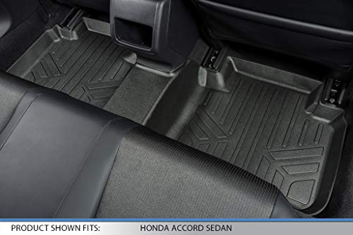 SMARTLINER Custom Fit Floor Mats 2 Row Liner Set Black Compatible with 2018-2022 Honda Accord - All Models