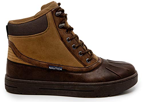NAUTICA Mens New Bedford Weather-Resistant Snow, Insulated Duck Boot-Tan-9