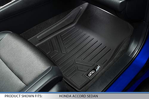 SMARTLINER Custom Fit Floor Mats 2 Row Liner Set Black Compatible with 2018-2022 Honda Accord - All Models