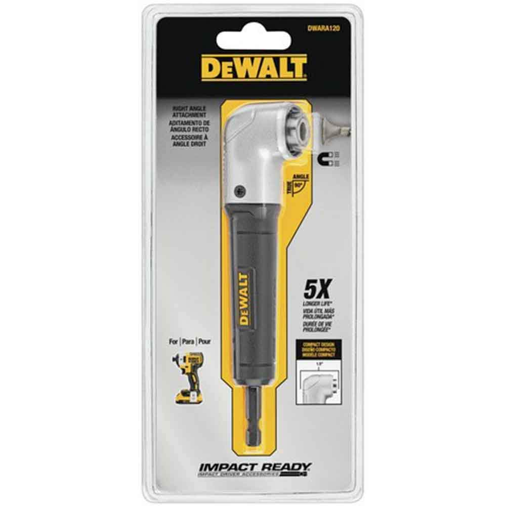 DEWALT Right Angle Attachment, Impact Ready (DWARA120) and Nut Driver Set, Impact Ready, Magnetic, 5-Piece (DW2235IR)