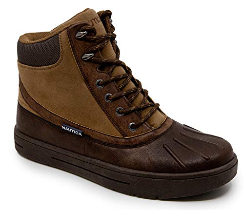 NAUTICA Mens New Bedford Weather-Resistant Snow, Insulated Duck Boot-Tan-9