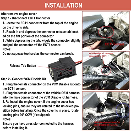 VCM Muzzler Harness Disable Kit Fit for Honda Acura Pilot Accord Ridgeline Odyssey Muzzle, for Honda 3.5L V6 Engine with VCM