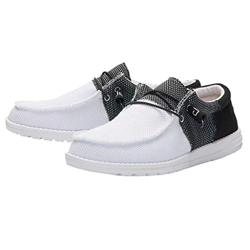 Hey Dude Men's Wally Sox Funk Black Ice Size 10 | Men’s Shoes | Men's Lace Up Loafers | Comfortable & Light-Weight