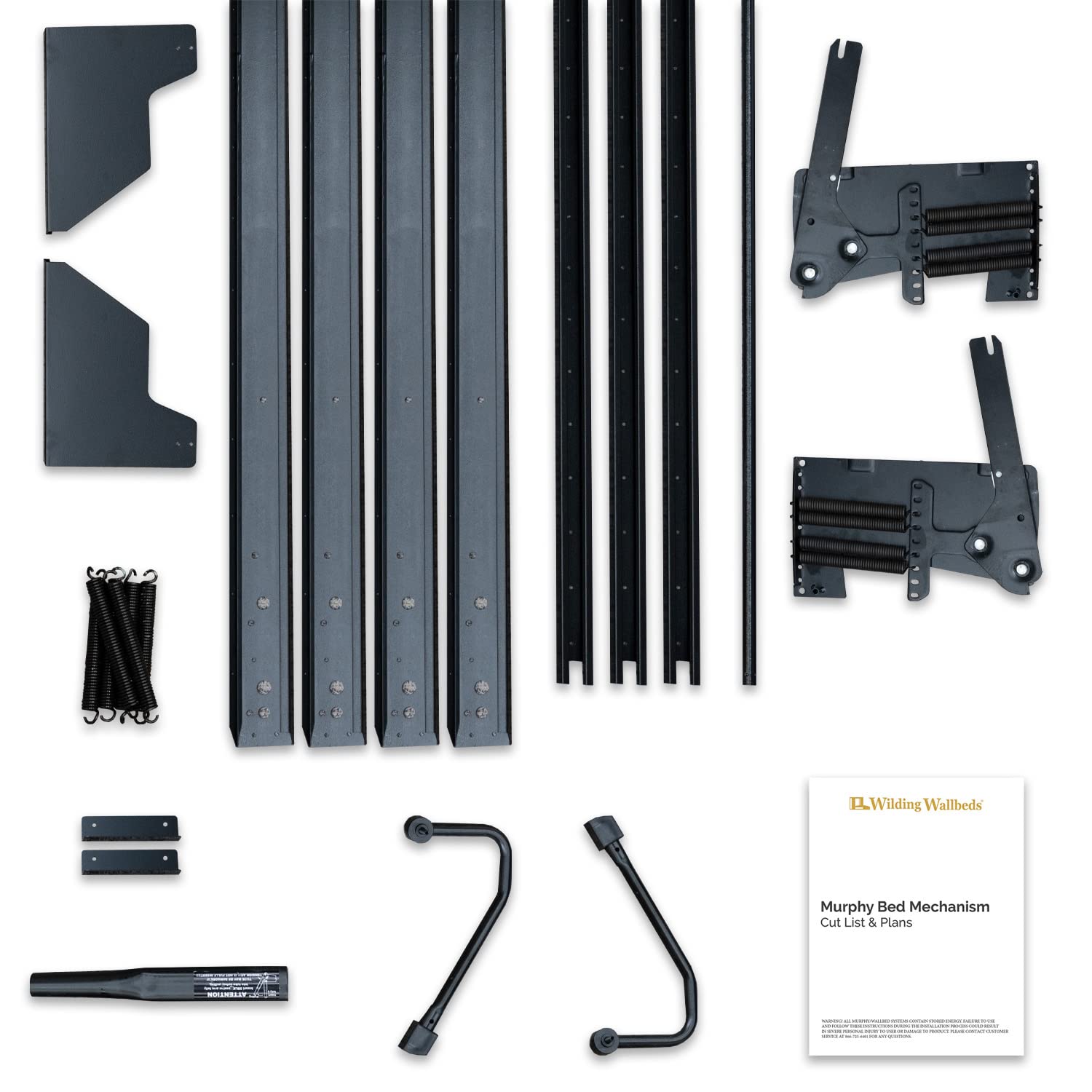 Wilding Wallbeds Murphy Bed Mechanism Kit Vertical Wall Bed, DIY Frame Hardware for Folding Cabinet, Easy to Build Hidden Bed (King)