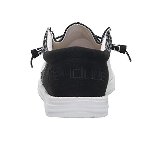 Hey Dude Men's Wally Sox Funk Black Ice Size 10 | Men’s Shoes | Men's Lace Up Loafers | Comfortable & Light-Weight