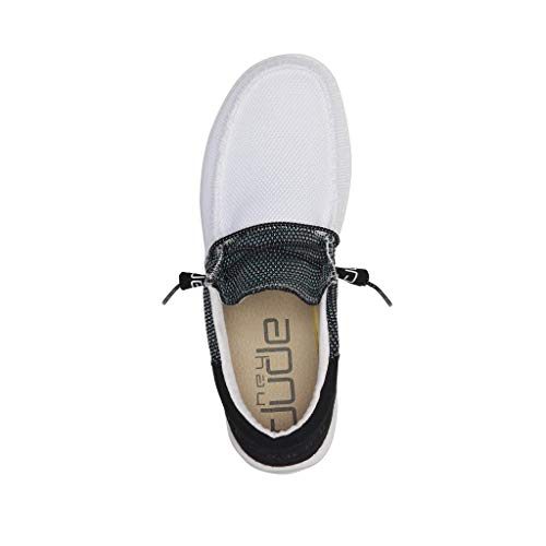 Hey Dude Men's Wally Sox Funk Black Ice Size 10 | Men’s Shoes | Men's Lace Up Loafers | Comfortable & Light-Weight