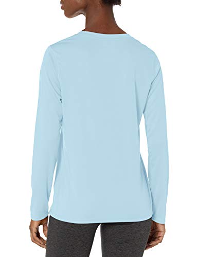 Hanes womens Sport Cool Dri Performance Long Sleeve T-shirt T Shirt, Light Blue, Medium US
