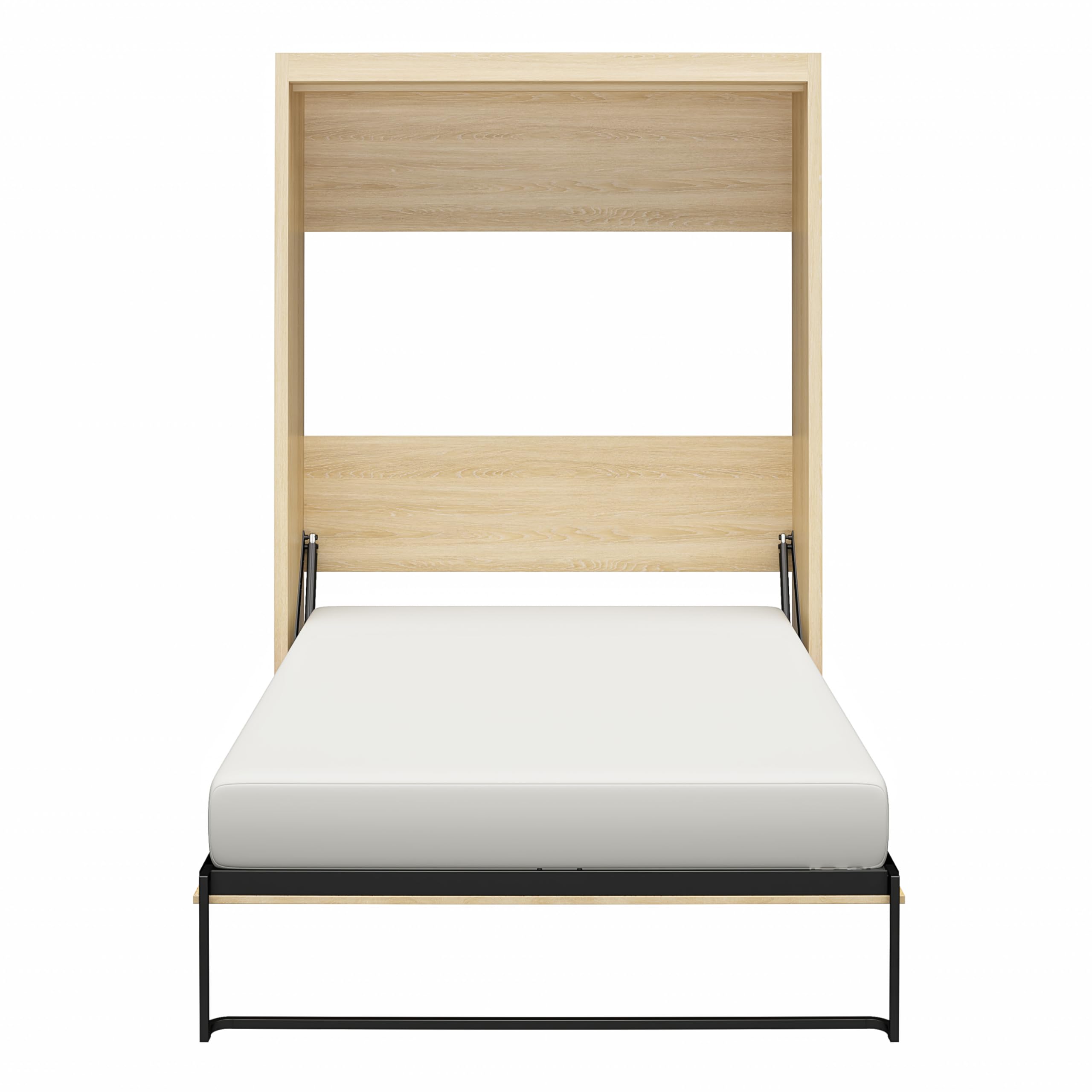 Signature Sleep Full Size Murphy Wall Bed with Wooden Slats in Wood, in Light Oak, No Box Spring Needed, Easy Assembly, Up to 600 lbs Weight Capacity