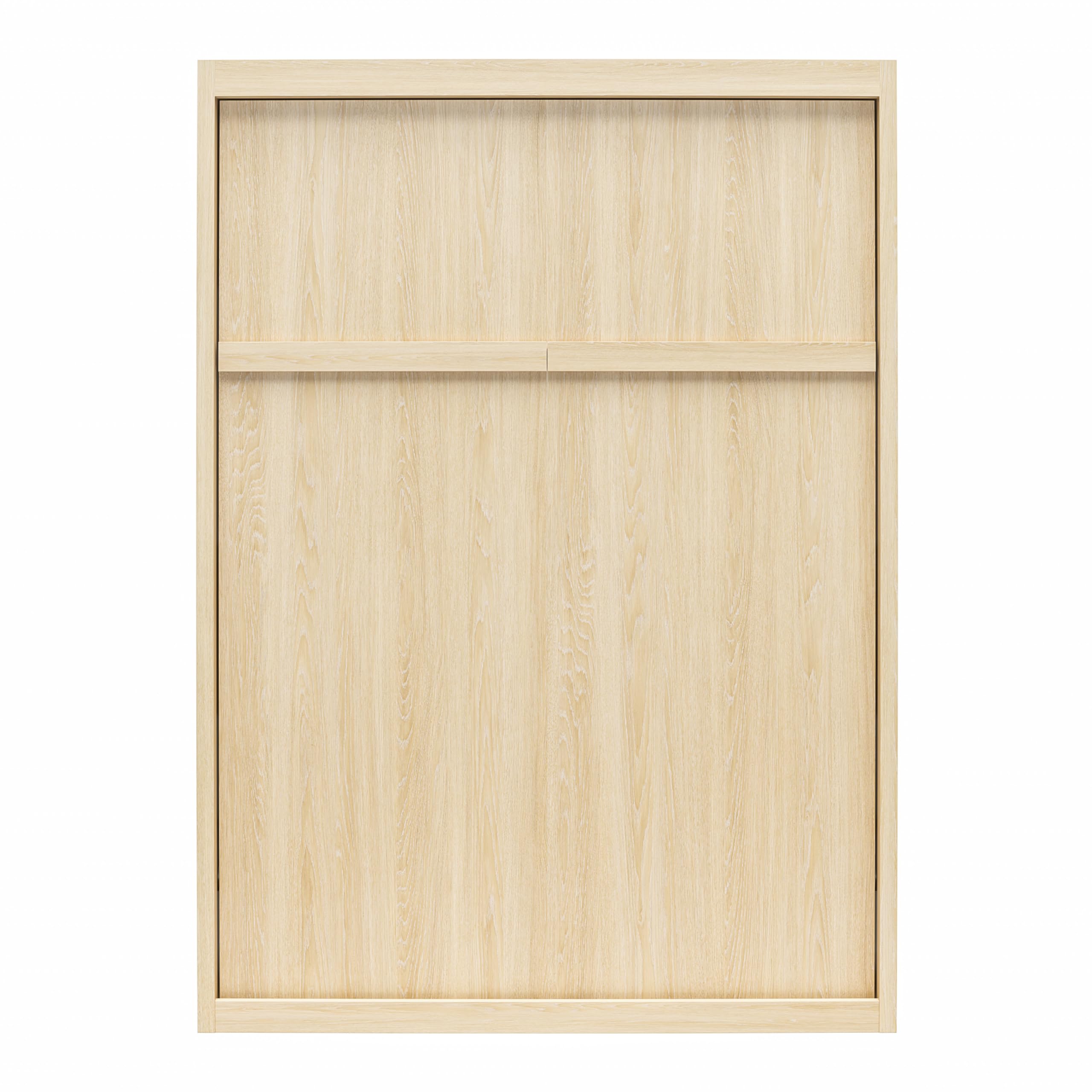 Signature Sleep Full Size Murphy Wall Bed with Wooden Slats in Wood, in Light Oak, No Box Spring Needed, Easy Assembly, Up to 600 lbs Weight Capacity