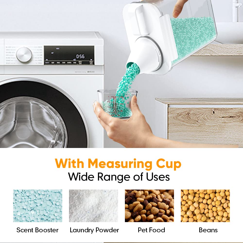 Moryimi Laundry Scent Booster Container for Organization & Storage, 2 Pack 61oz Scent Booster Beads & Powder Dispenser